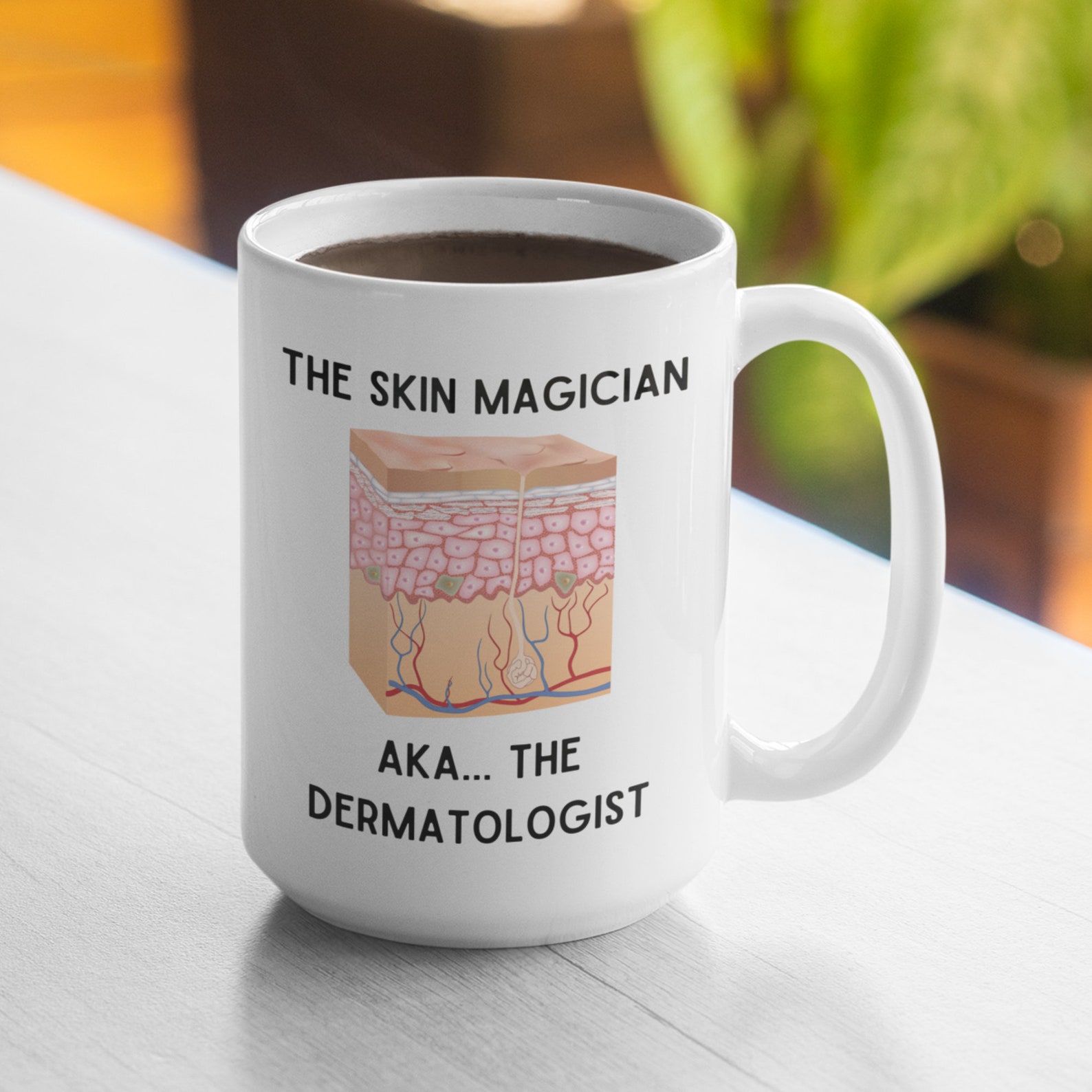 Funny Dermatologist Skin Anatomy Mug Gift for Doctors, Nurses, Nps, Mas ...