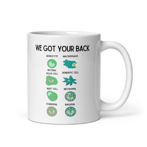 Immune Cells Mug for Biology Immunology Students - Funny Immunologist ...