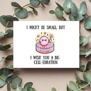 Microbe Birthday Wish Card - Microbiologist Birthday Funny Card Gift ...