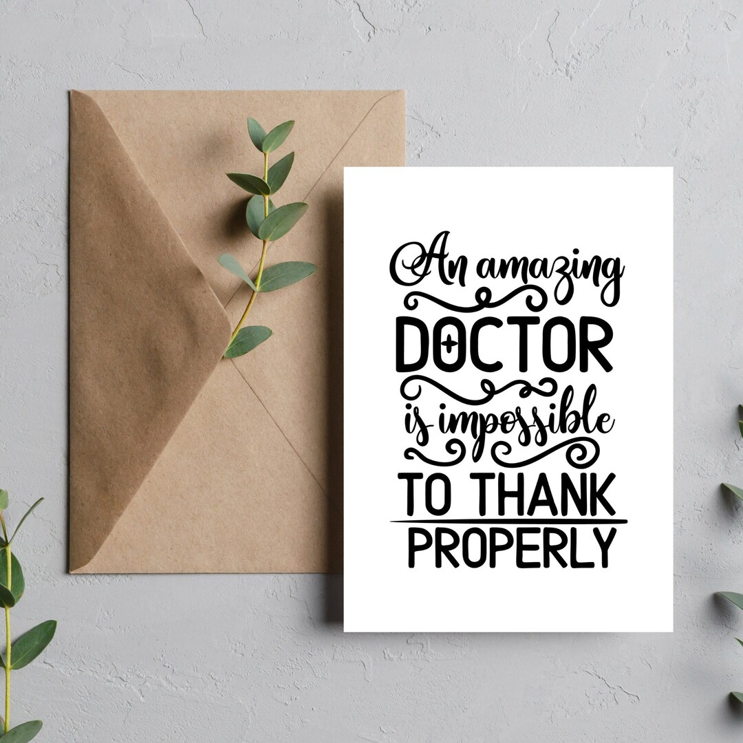 Amazing Doctor Thank You Card Gift - Thank You Card for Doctor ... Amazing Doctor Thank You Card Gift - Thank You Card for Doctor ...