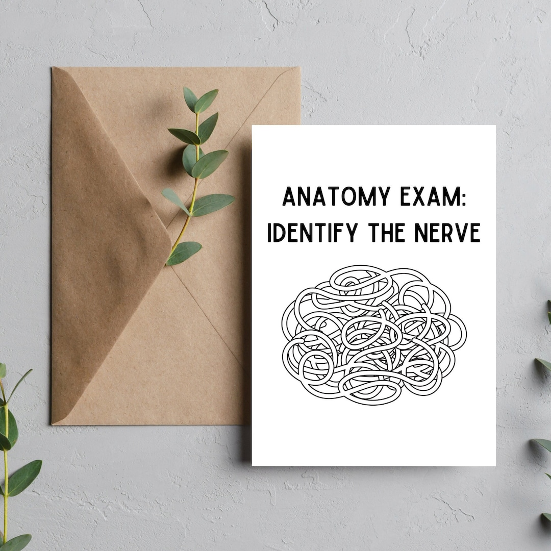 Med School Anatomy Meme Joke Card Gift- Medical School Humor Funny Card ...