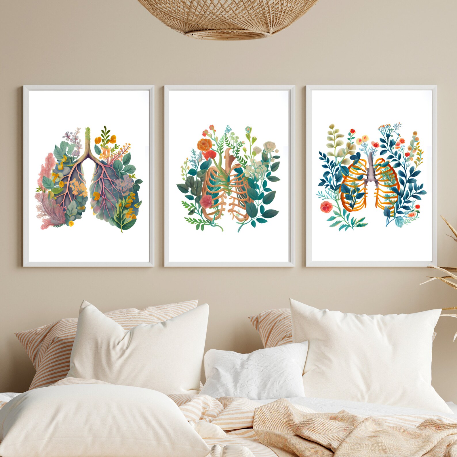 1 Framed Lung Anatomy Ribs Organ Framed Art Prints Physical - Etsy