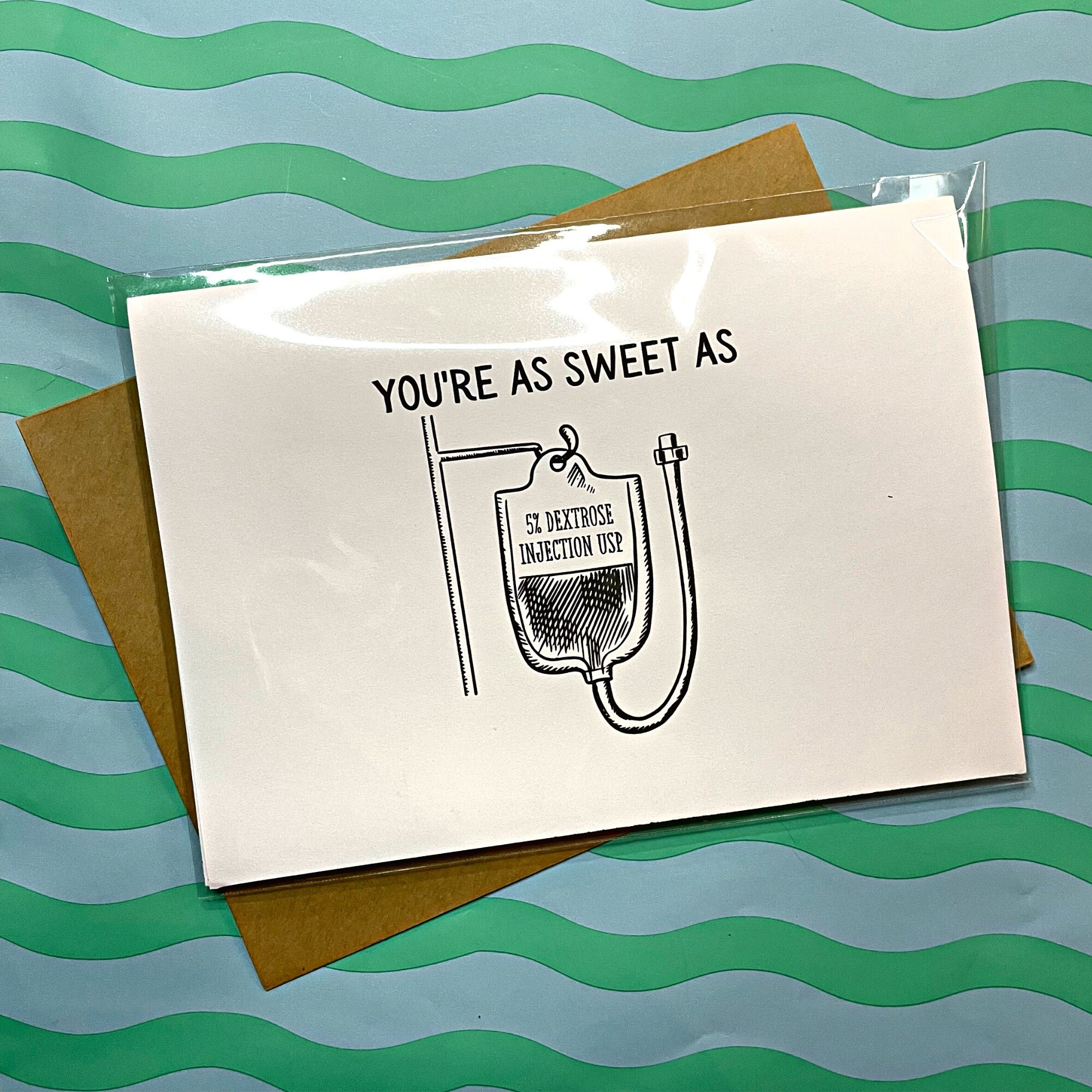 Funny IV Dextrose Greeting Card - Funny Pharmacy Medical Pun Card Gift ...