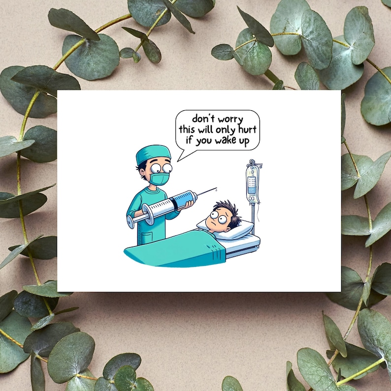Anesthesiologist Humor Card Funny Medical OR Meme Card General Surgery ...
