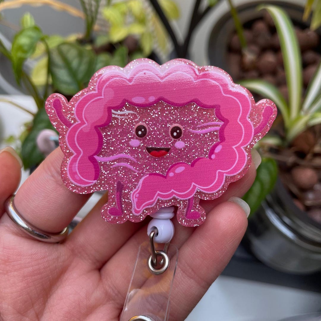 Cute GI Tract Colon Badge Reel for GI Doctors, Gastroenterologist, GI ...