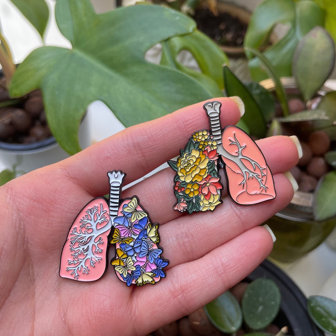 Anatomical Lung Enamel Pin, Lung Pin, Nurse Lapel Hat Pin, Medical ...