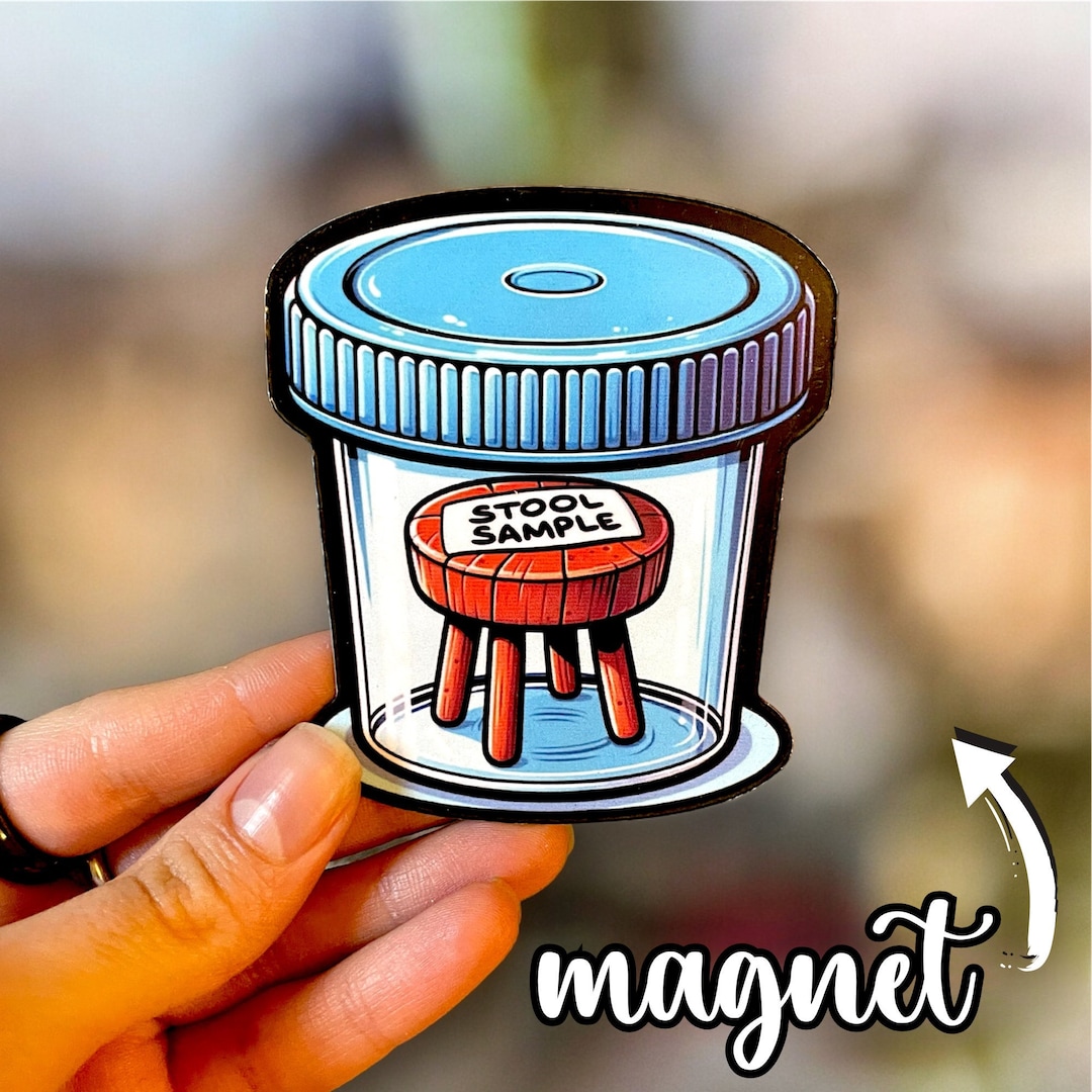 Stool Sample Medical Pun Magnet - GI Fellow Joke Gift - Funny Medical ...