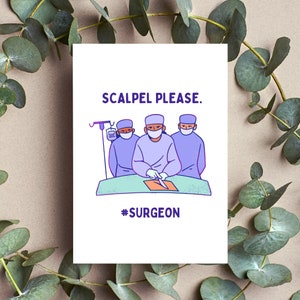 General Surgeon Card - Congratulations Card for Med School Graduation ...
