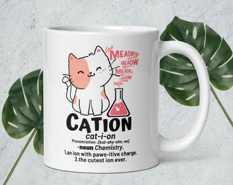 Chemistry Cats Cute Science Cat Mug, Cute Funny Cat Lover Scientist ...