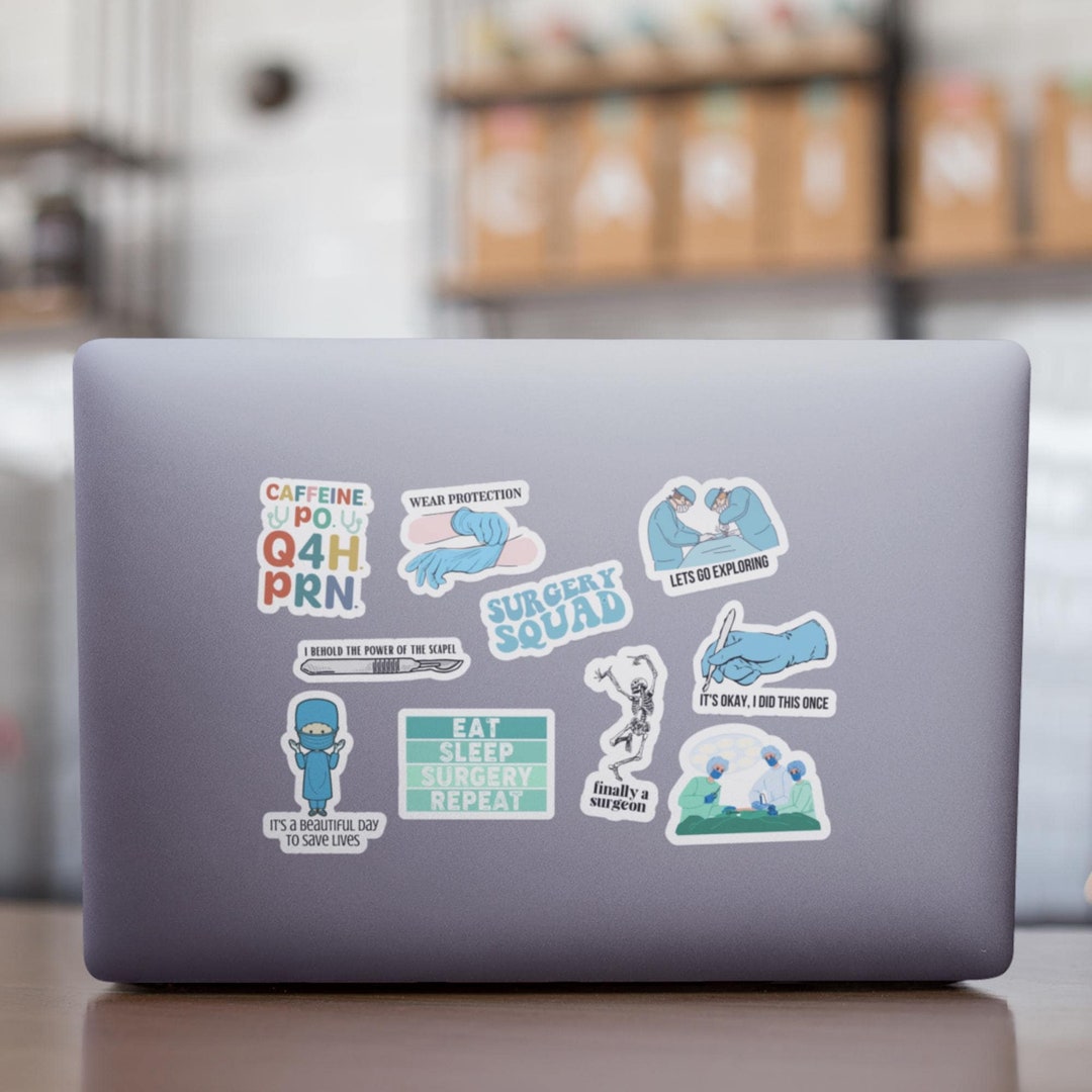 Surgery Themed Sticker Pack Bundle - Gen Surg Stickers Set for Medical ...