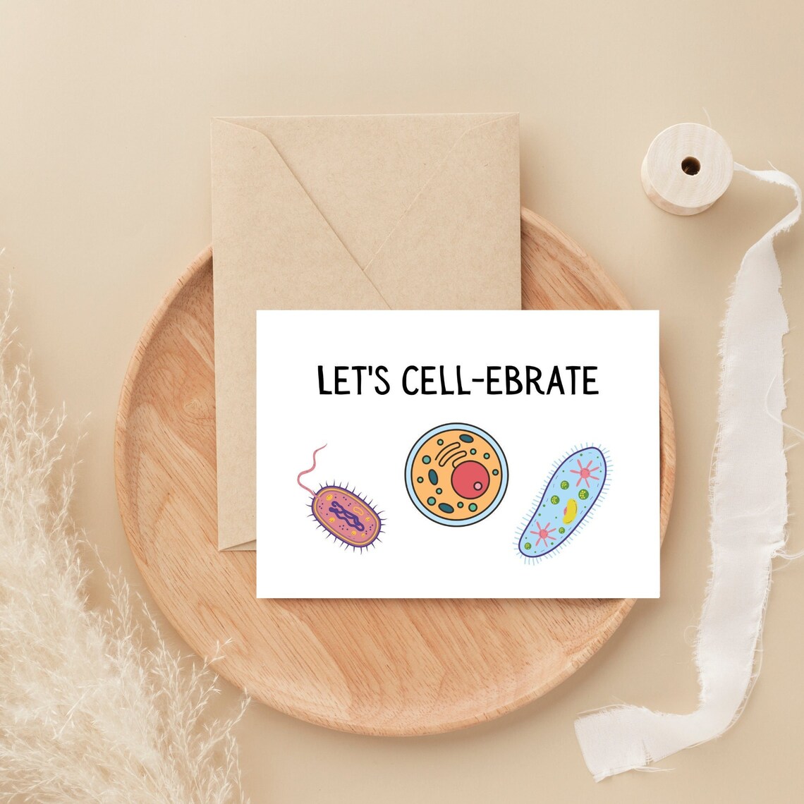 Let's Cellebrate Biochem Card - Biology Major Funny Card for Pre-med ...