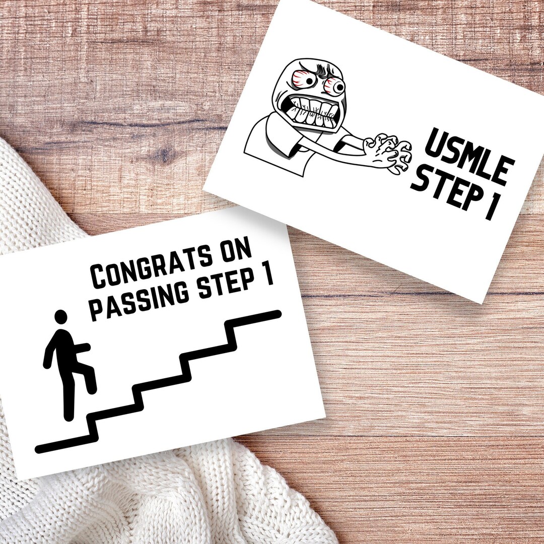 Funny USMLE Step 1 Meme Greeting Card - Medical School Step 1 Reality ...