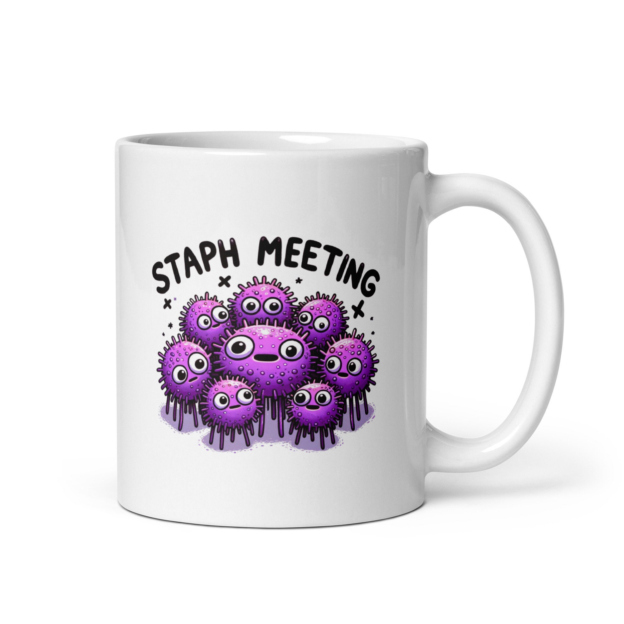 Staph Meeting Funny Microbe Joke Mug - Microbiologist Meme Humor Gift ...