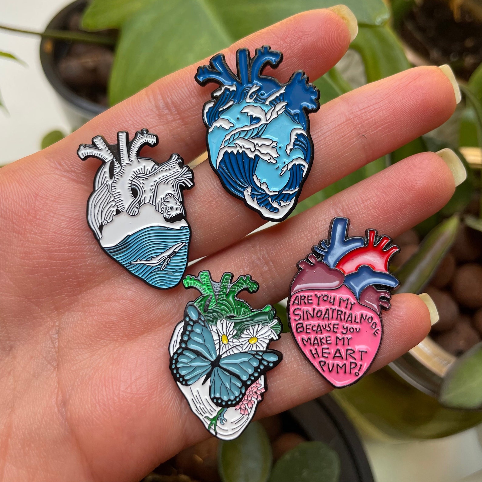 Anatomical Heart Enamel Pin Medical Badge for Doctors Nurses Hat Lapel ...
