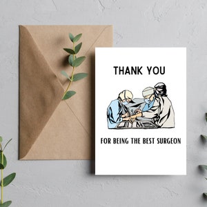 Congrats Surgeon Greeting Card - Thank You Card Best Surgeon ...