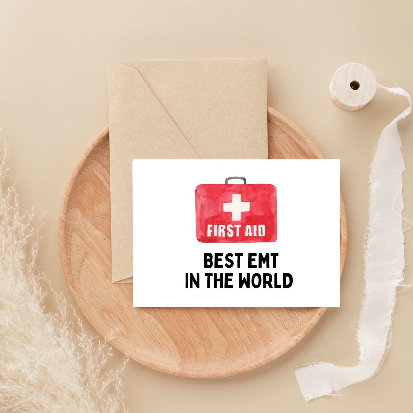 Best EMT in the World Card - Best First Responder EMS Ambulance Card ...