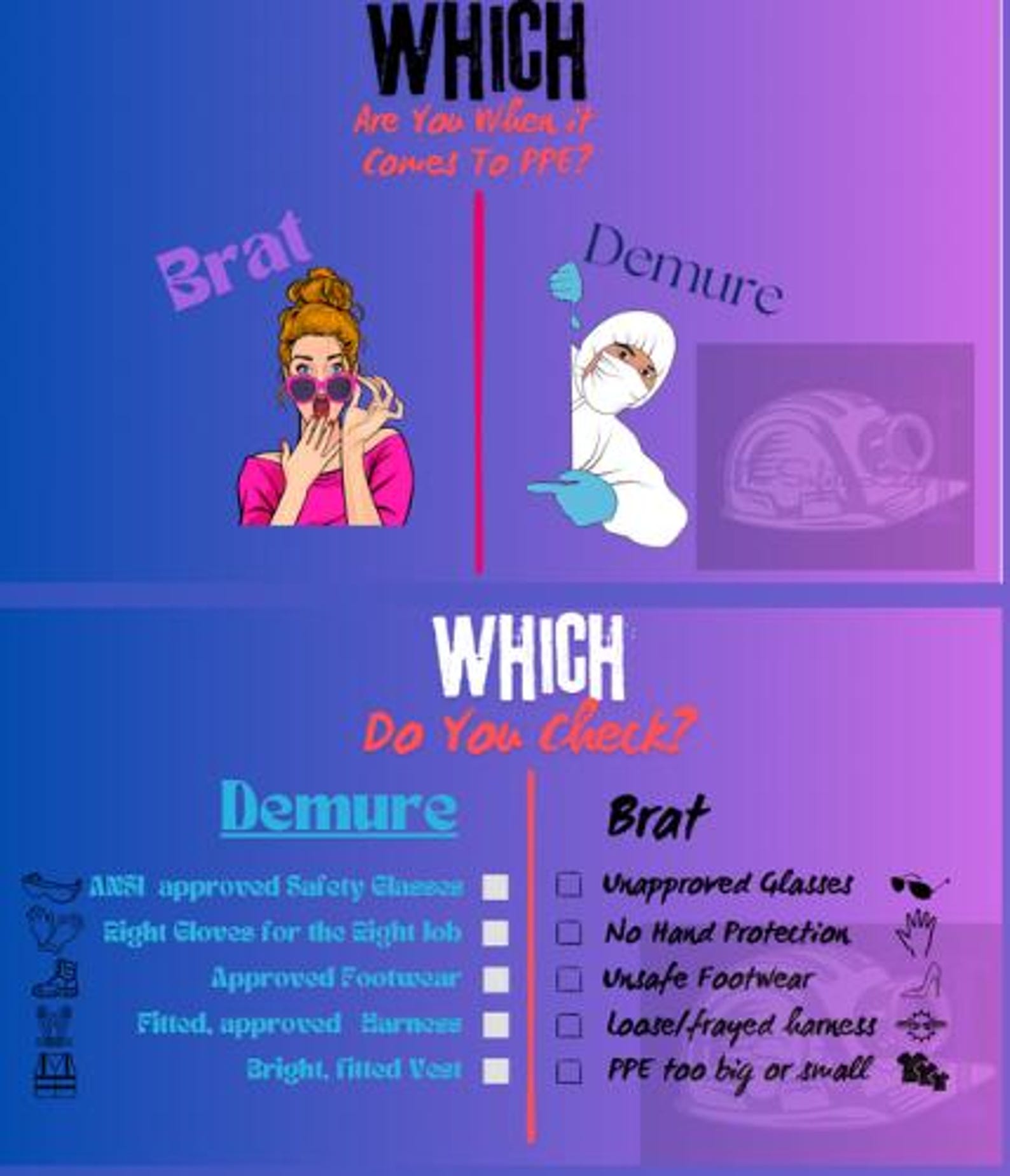 Are You Brat or Demure With Your Safety PPE digital Files - Etsy