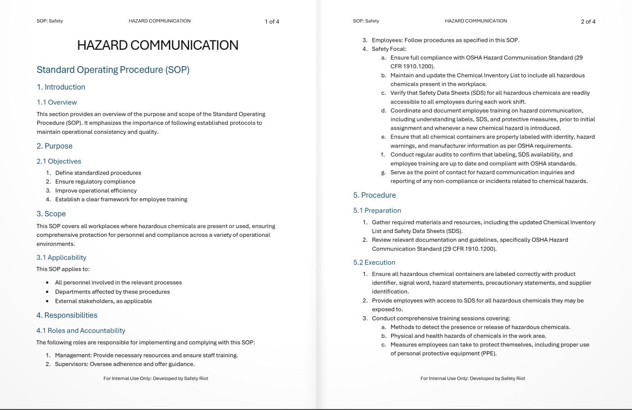 OSHA Hazcom Safety Program: Training Games, Checklist (PDF Download) - Etsy