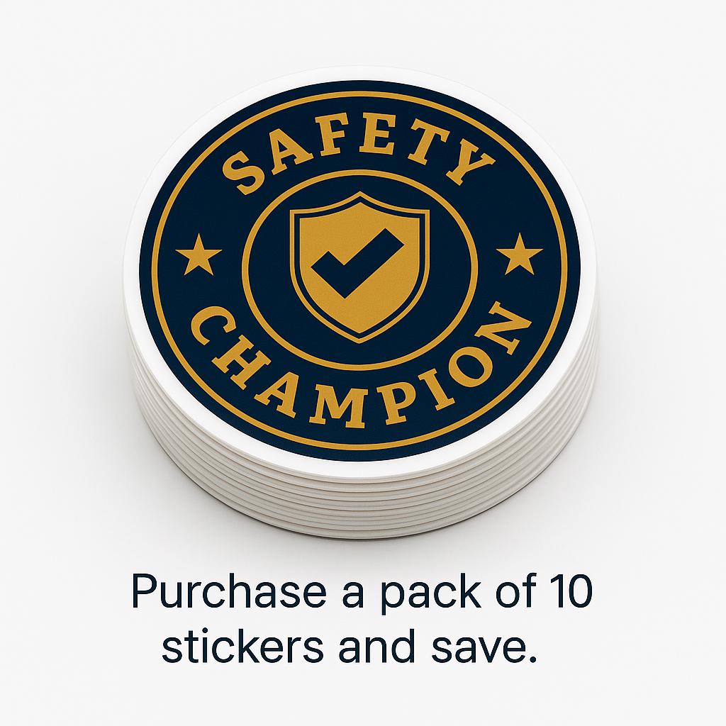 Safety Champion Sticker – Employee Recognition Award - Etsy