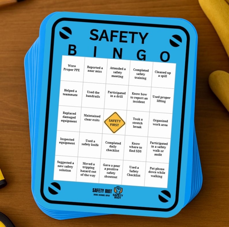 Action-based Safety Bingo – Printable Training Game (unlimited Players ...