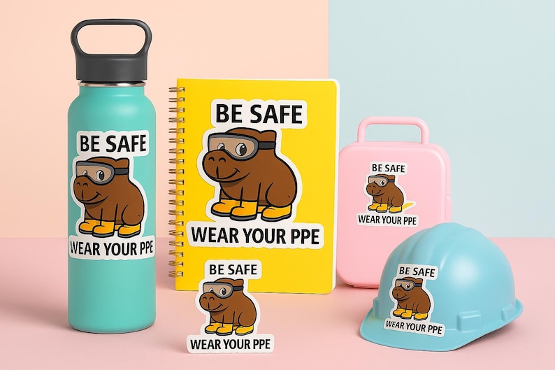 Safety Stickers: PPE Humor, Water-resistant Vinyl Decals - Etsy