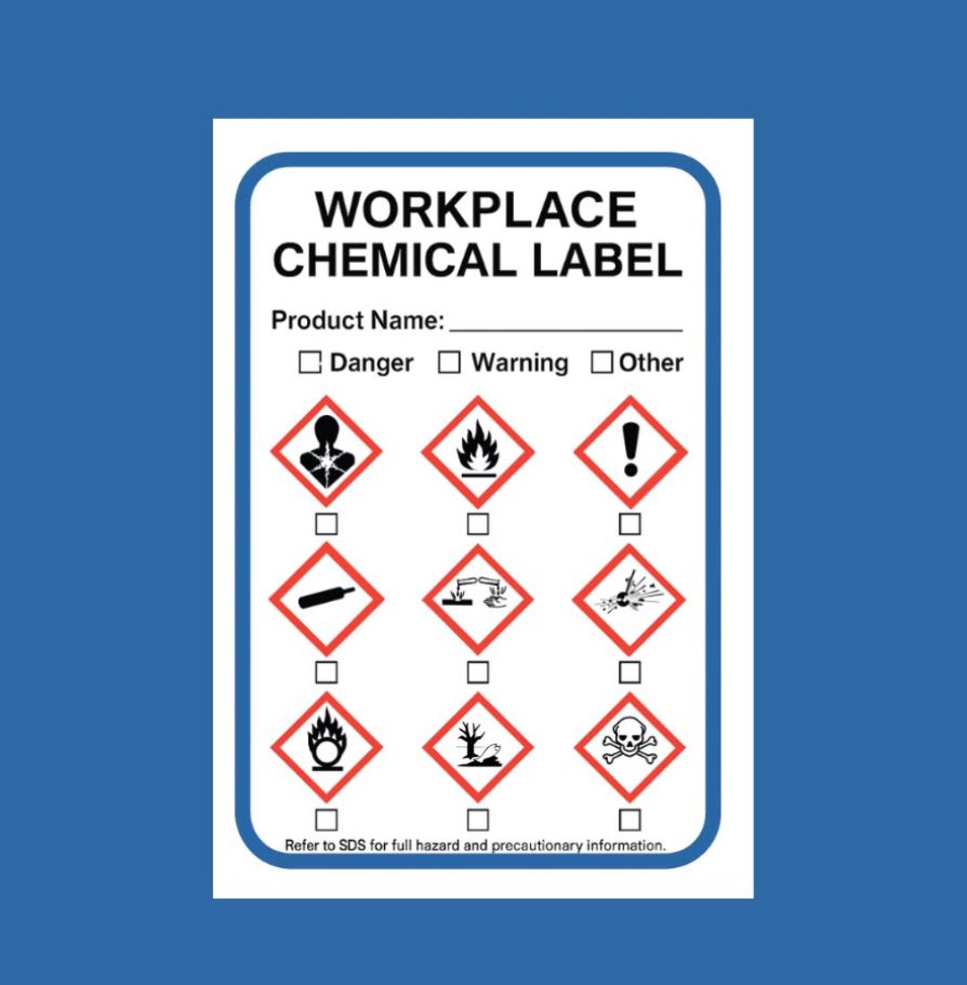 Workplace Secondary Chemical Labels - Etsy