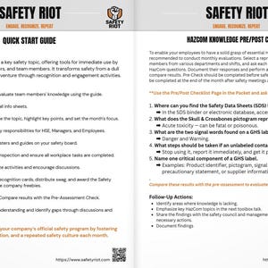 OSHA Hazcom Safety Program: Training Games, Checklist (PDF Download) - Etsy