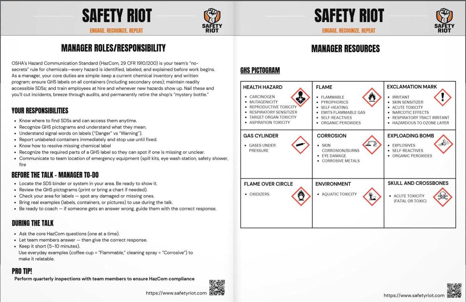 OSHA Hazcom Safety Program: Training Games, Checklist (PDF Download) - Etsy