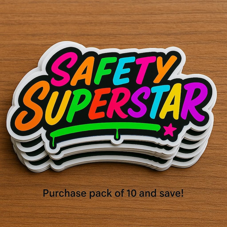 Safety Superstar Sticker: Workplace Safety Culture Decal - Etsy