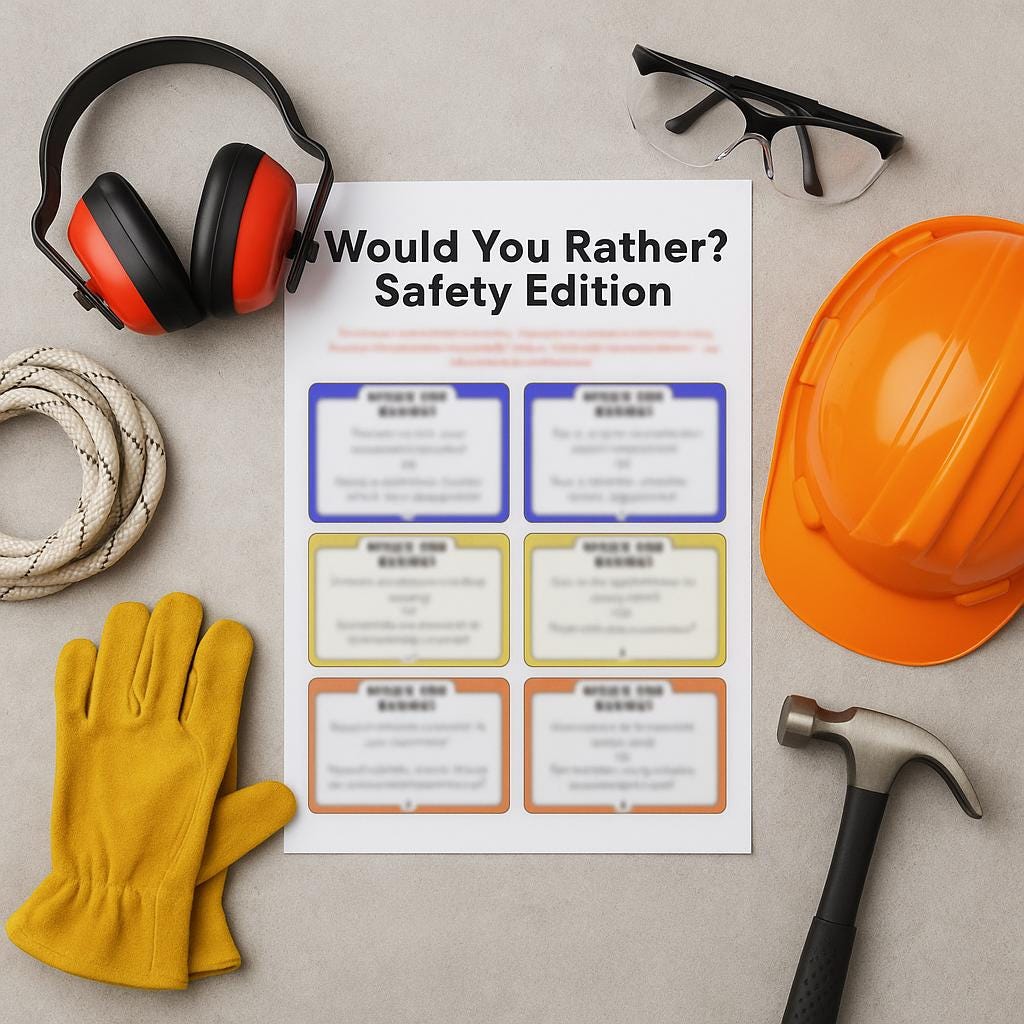 Would You Rather? Workplace Safety Game – Printable Employee Engagement ...