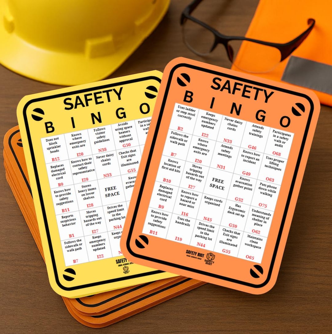 Safety Bingo – 10 Printable Cards | Toolbox Talk Engagement Game - Etsy