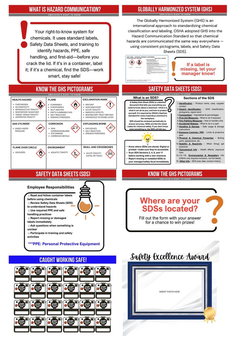 OSHA Hazcom Safety Program: Training Games, Checklist (PDF Download) - Etsy