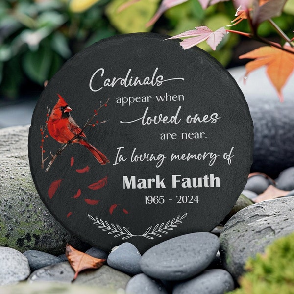 Cardinal Memorial Stone - Etsy