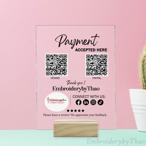 Custom Acrylic QR Code Sign, Personalized QR Sign, Customized Small ...