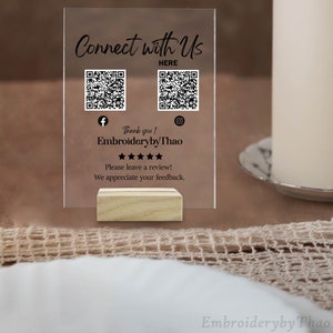 Custom Acrylic QR Code Sign, Personalized QR Sign, Customized Small ...