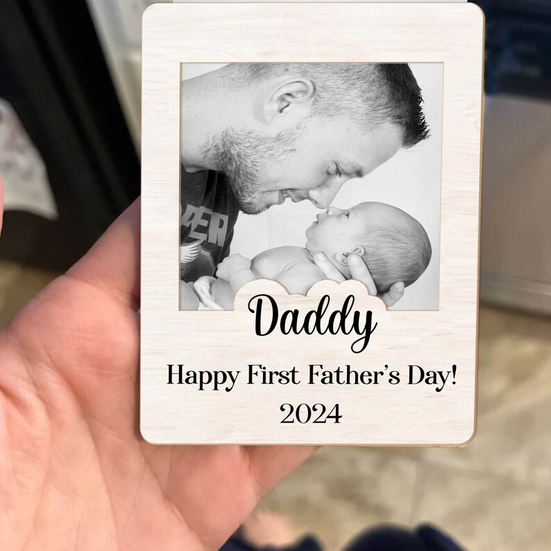 Personalised Father's Day Photo Frame, Father's Day Photo Magnet ...