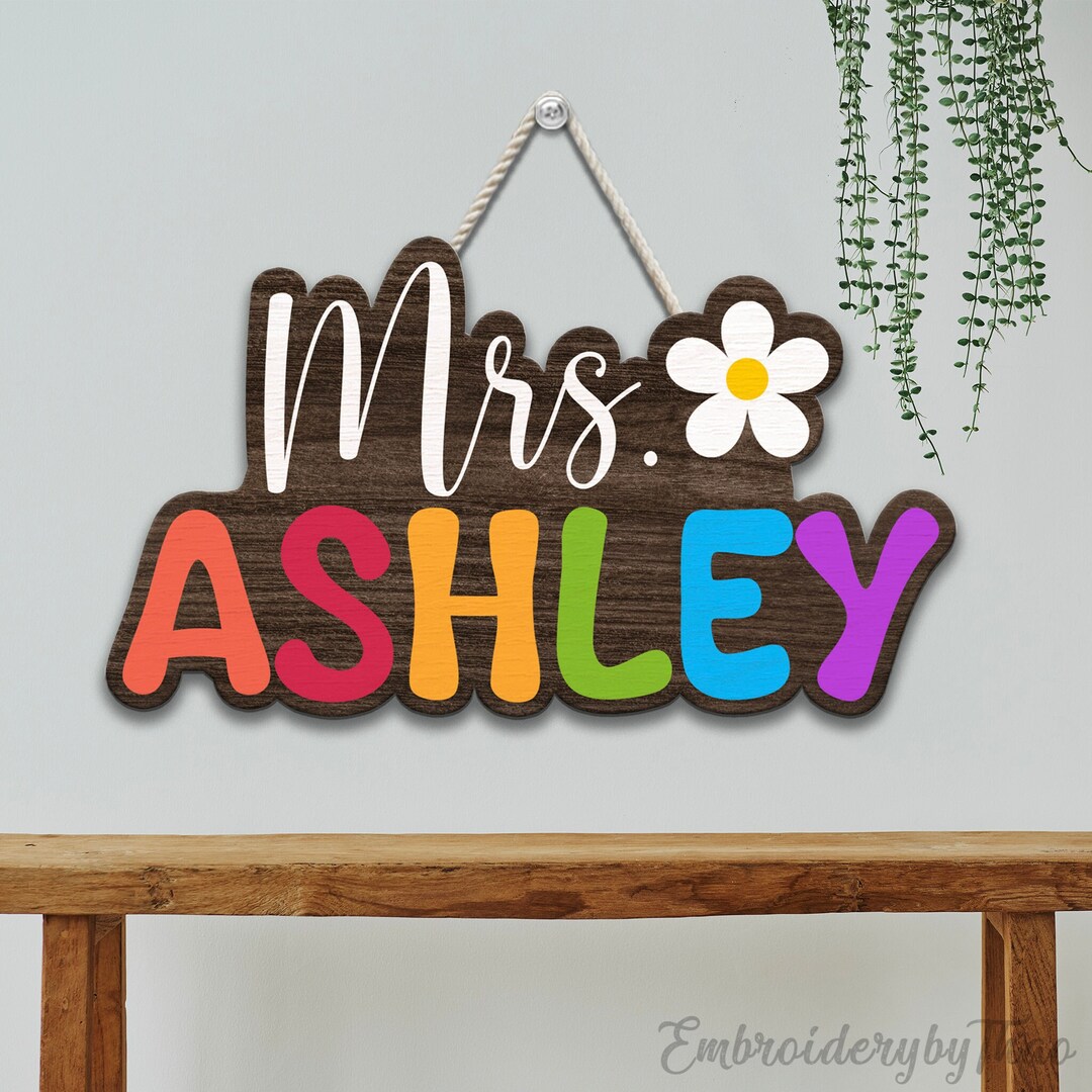 Personalized Teacher Welcome Sign, Custom Classroom Door Hanger ...