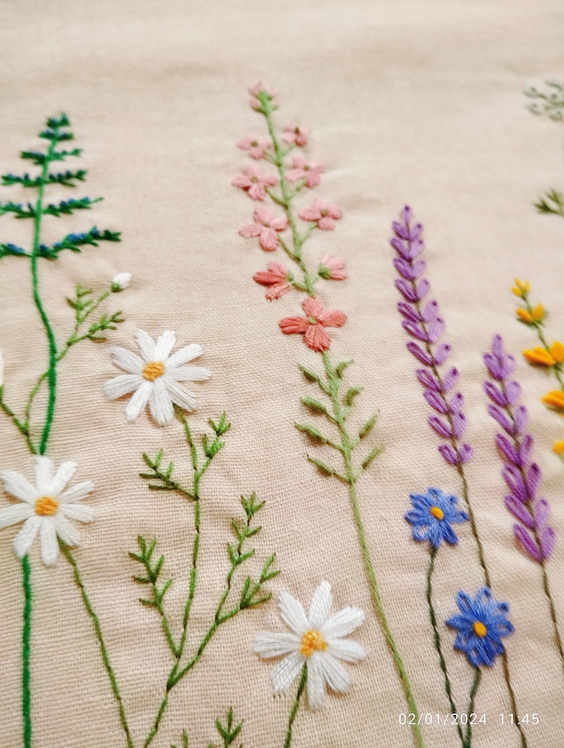 Floral Embroidered Cover Cushion, Hand Embroidered Cover Cushion ...