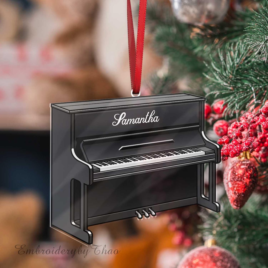 Personalized Piano Christmas Ornament, Musician Music Player Gift ...