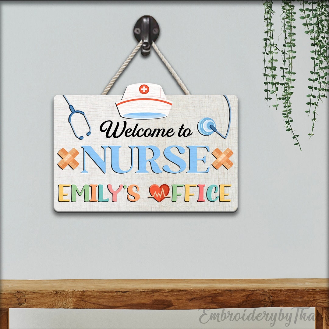 Personalized Nurse Office Door Sign, Nurse Appreciation Gift, New Nurse ...