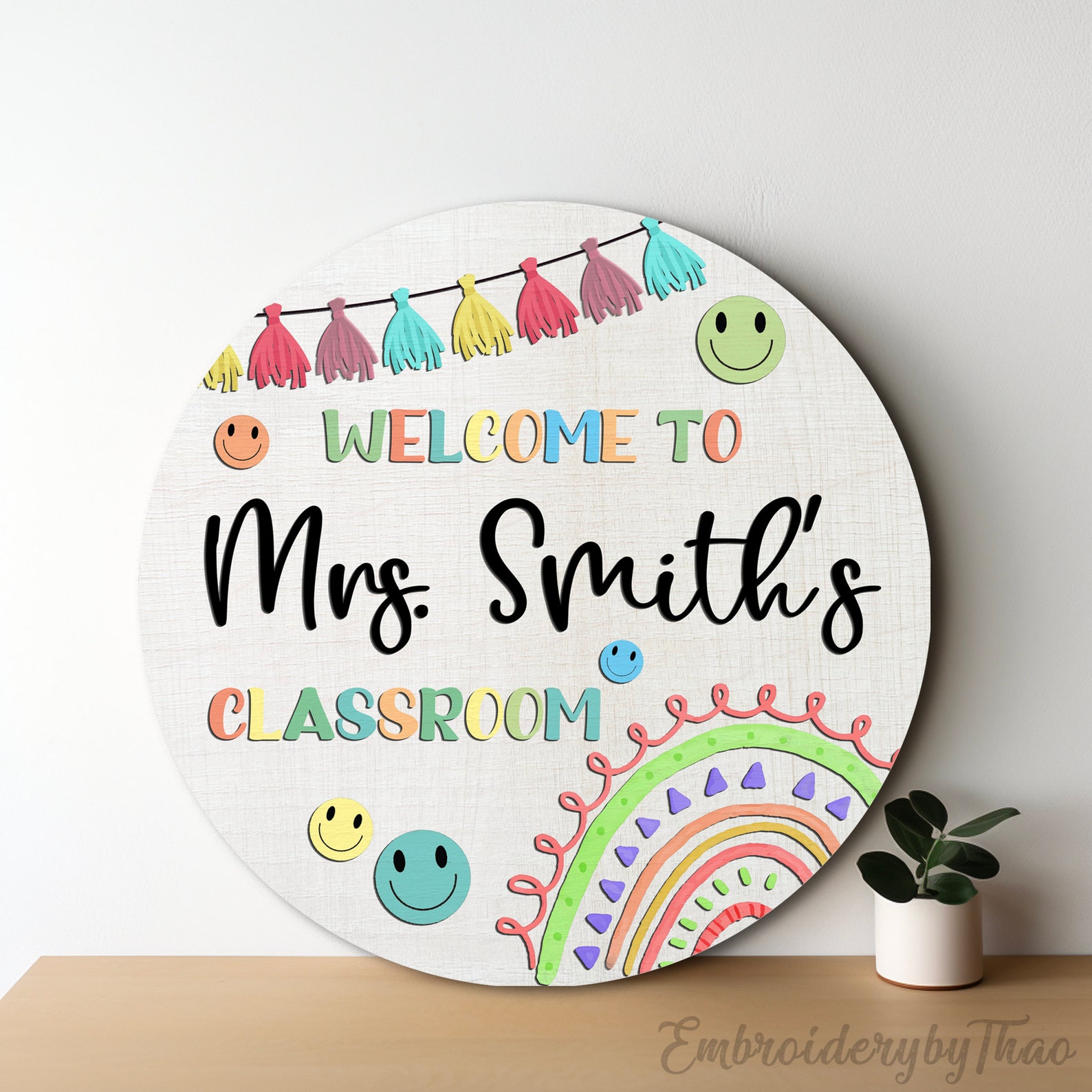Custom Teacher Door Sign, Teacher Door Hanger, Welcome Classroom Sign ...