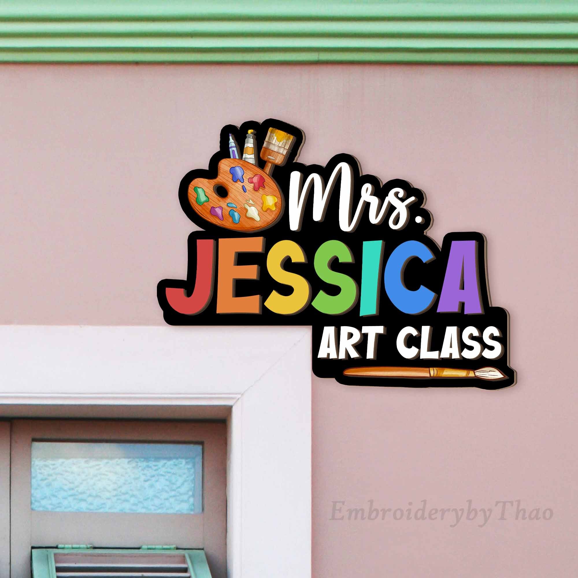 Personalized Door Sign for Art Teacher, 3D Art Class Welcome Door ...