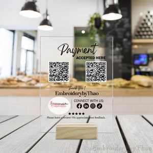 Custom Acrylic QR Code Sign, Personalized QR Sign, Customized Small ...