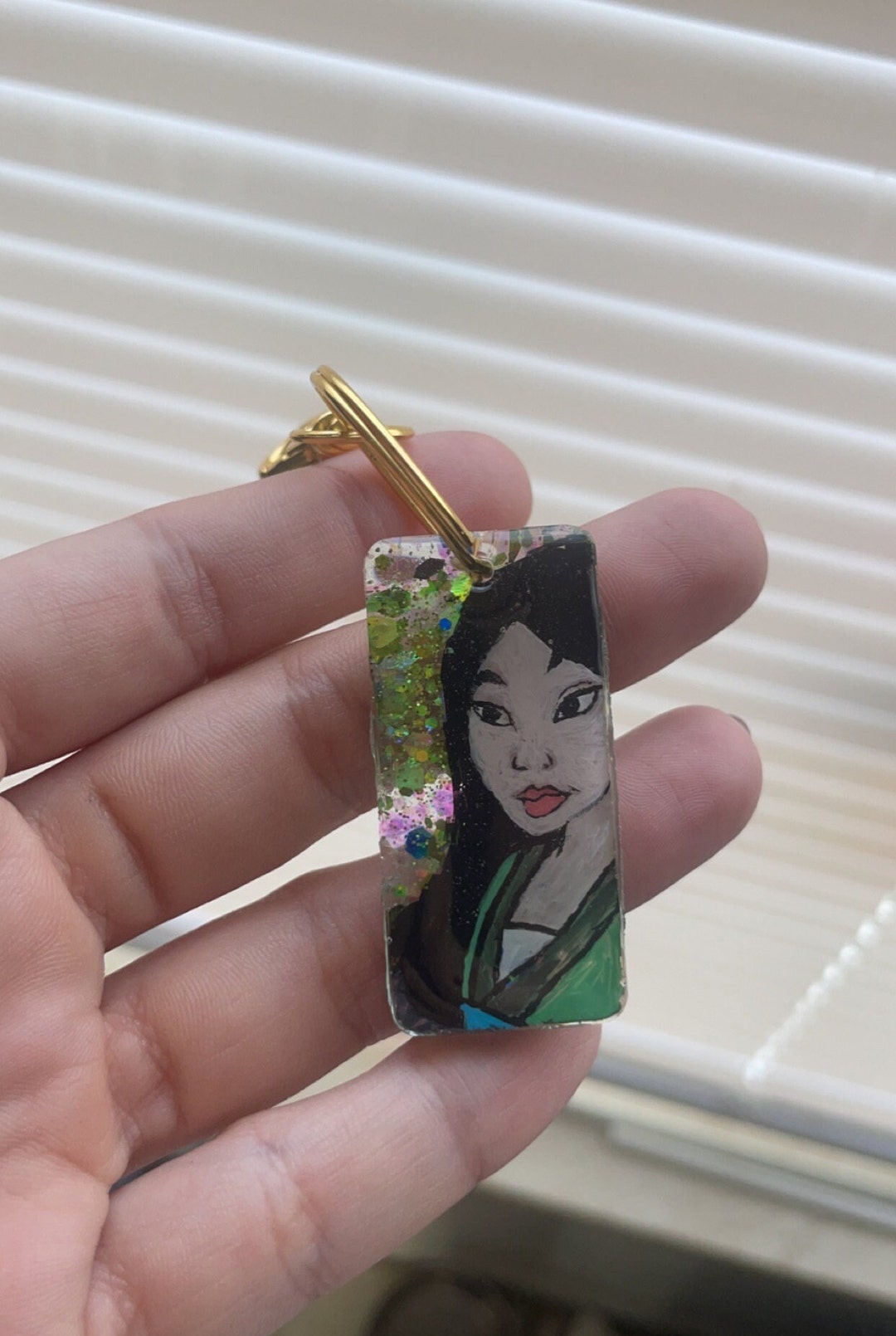 Hand Painted Disney Mulan Keychain - Etsy