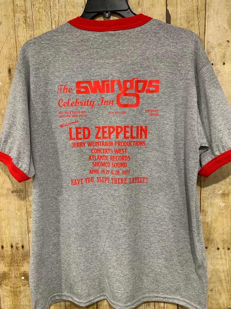 Led Zeppelin 1977 Tour Swingos Cleveland Hotel Promotion XL - Etsy