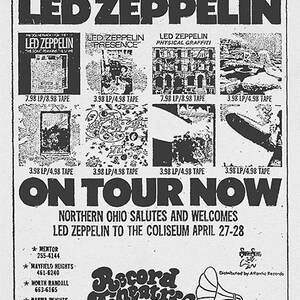 Led Zeppelin 1977 Tour Swingos Cleveland Hotel Promotion XL - Etsy
