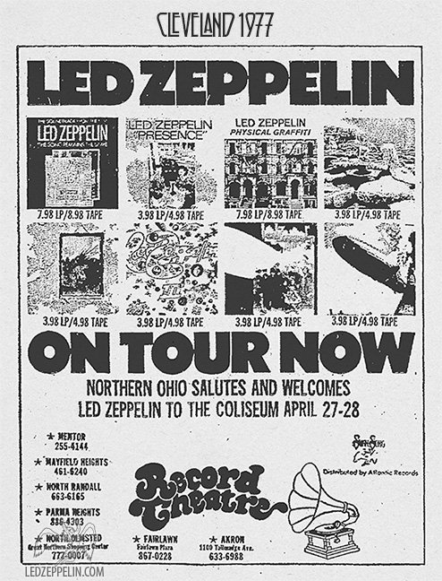 Led Zeppelin 1977 Tour Swingos Cleveland Hotel Promotion XL - Etsy