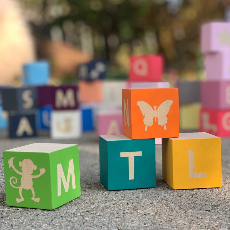 Baby Name Blocks - Etsy