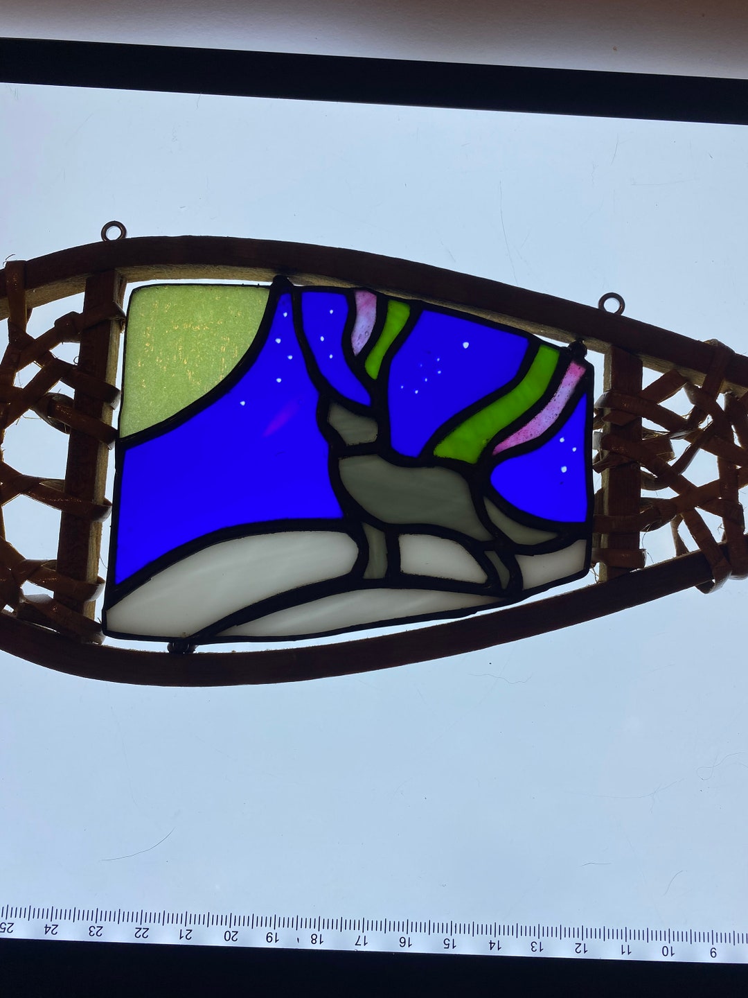 Stained Glass Wolf Snowshoe - Etsy