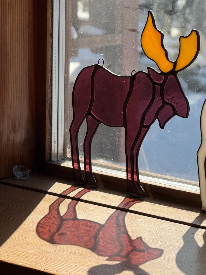 Stained Glass Moose - Etsy
